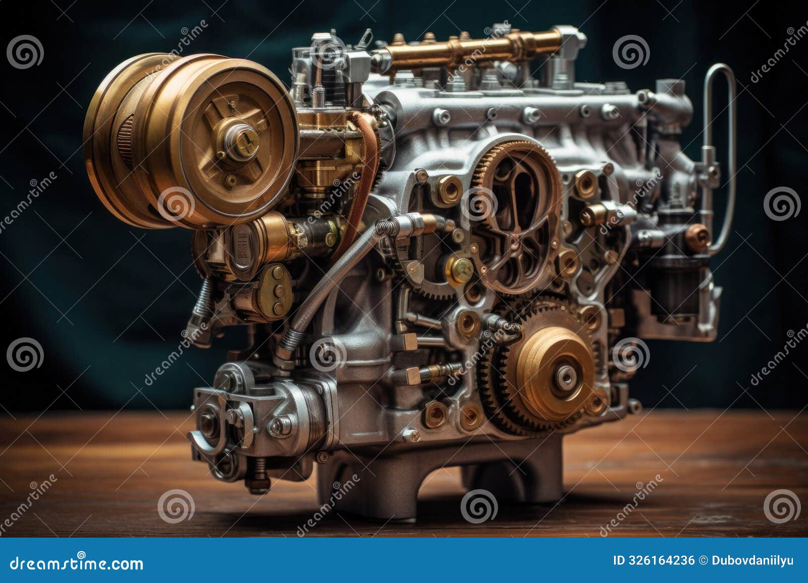 Motor Internal Combustion Engine Model Illustration Stock Illustration ...