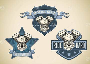 Motor labels stock vector. Illustration of speed, label - 64600519