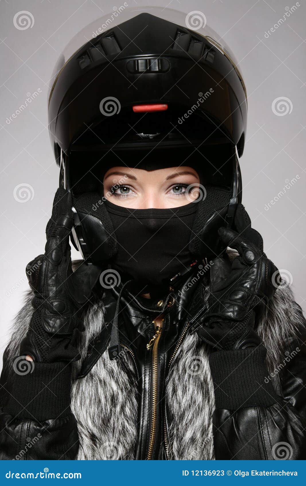 Motor-lady stock image. Image of biker, glamour, female - 12136923