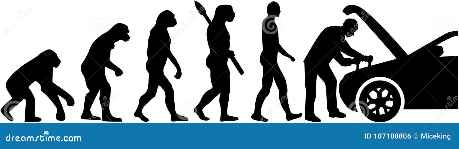 Motor mechanic evolution stock vector. Illustration of tool - 107100806