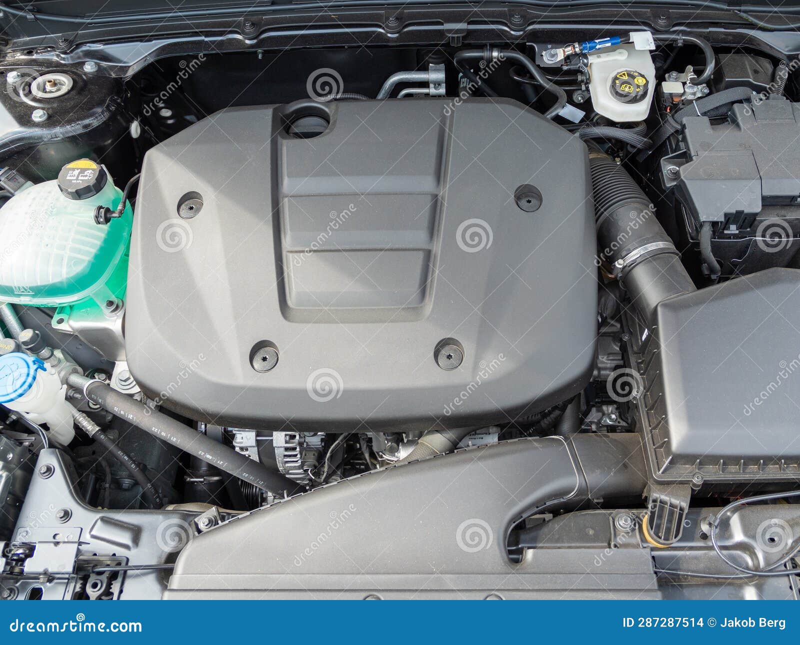 Motor of a Modern Car Close-up. Stock Photo - Image of steel, shiny ...