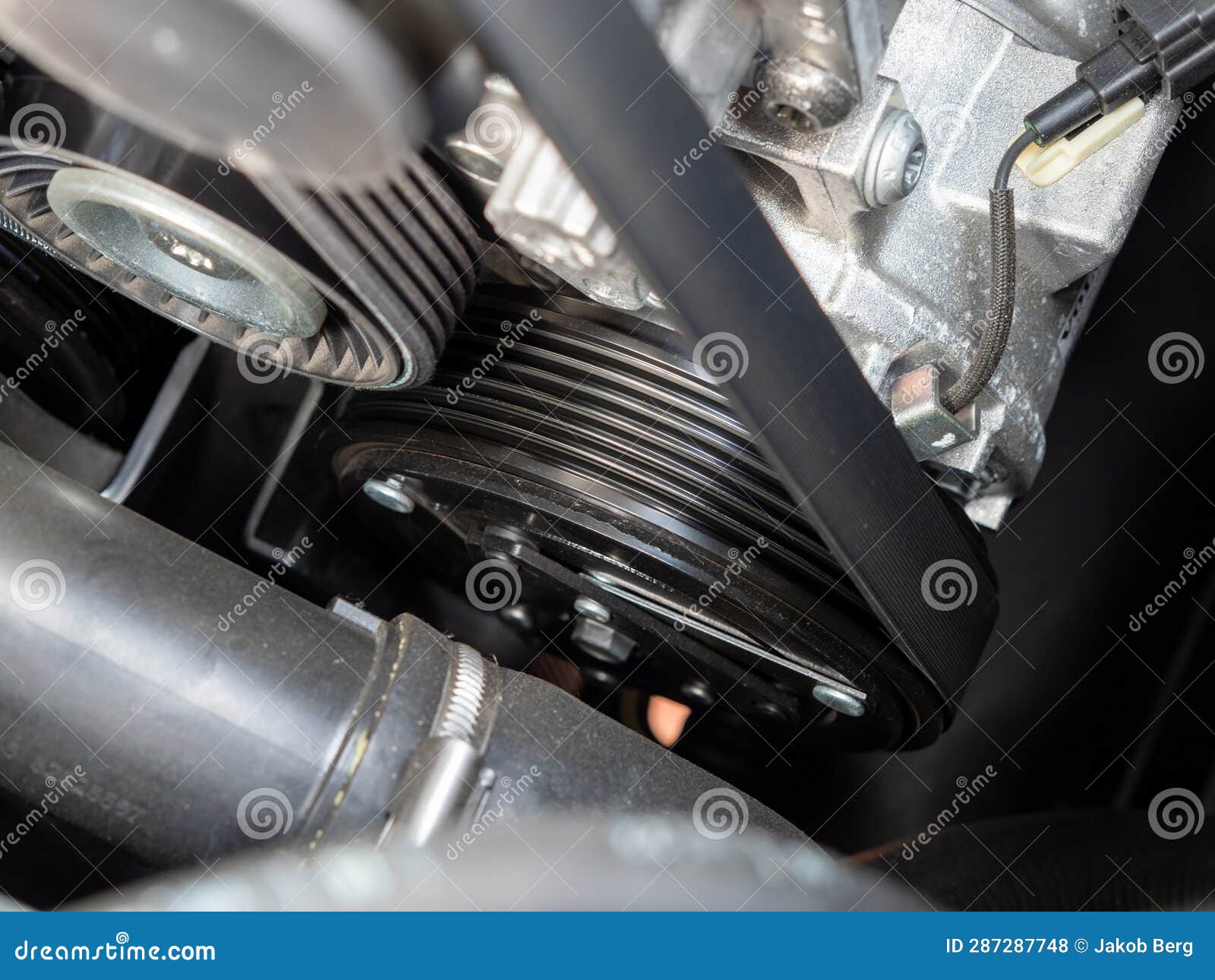 Motor of a Modern Car Close-up. Stock Photo - Image of power, detail ...