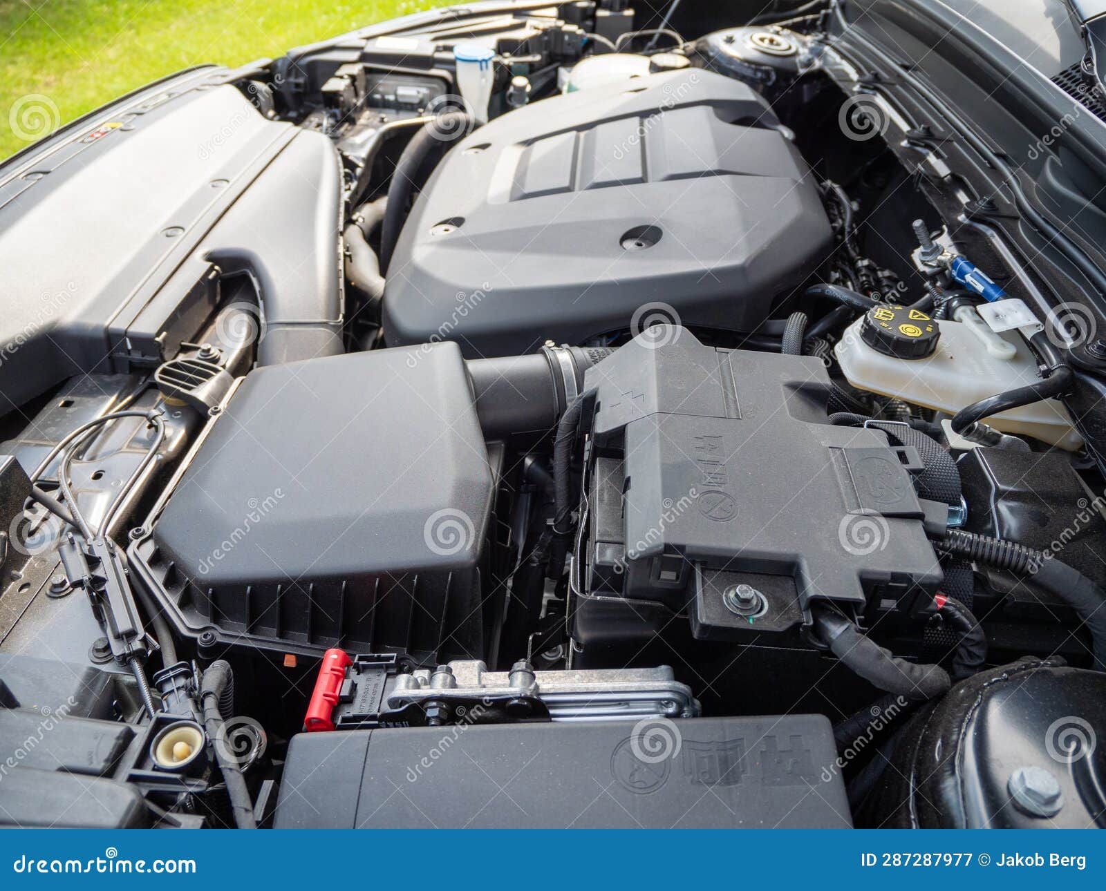 Motor of a Modern Car Close-up. Stock Image - Image of repair ...