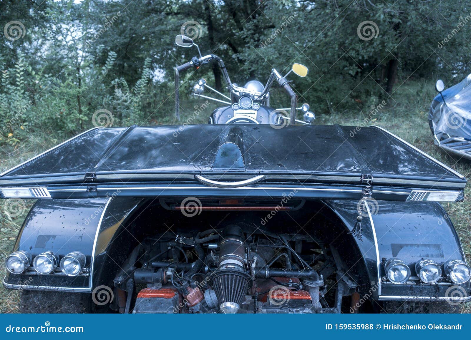 Motor in a Motorcycle. Back View Stock Photo - Image of drive, detail ...