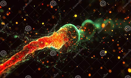 Motor Neuron Under the Microscope in Lab Stock Image - Image of ...