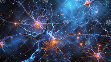 Motor Neuron Under the Microscope in Lab. Stock Image - Image of ...