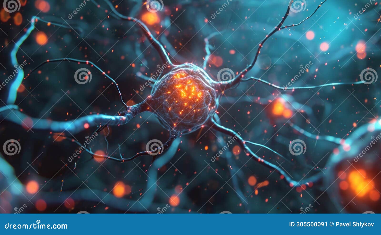 Motor Neuron Under the Microscope in Lab. Stock Image - Image of ...