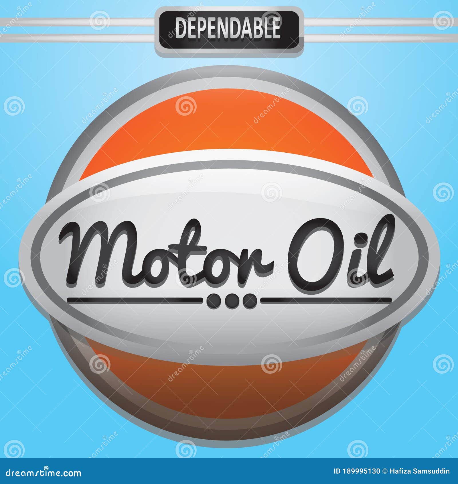 Motor Oil Label. Vector Illustration Decorative Design Stock Vector ...