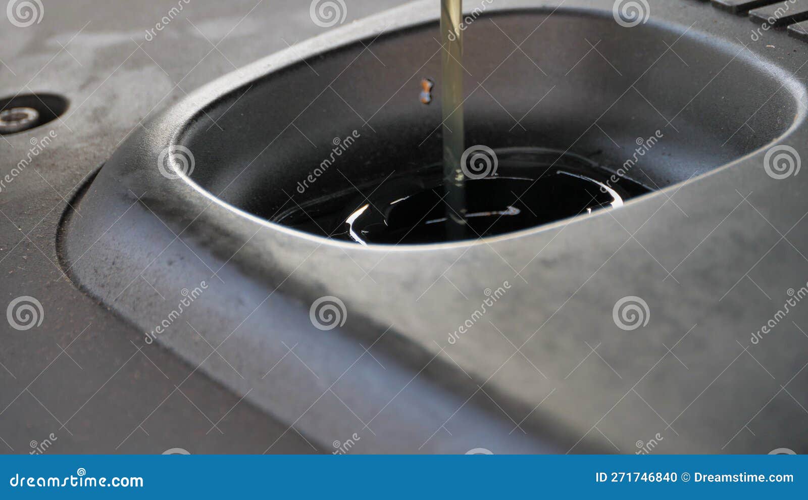 Motor Oil Pouring To Car Engine Stock Photo - Image of lubricant ...