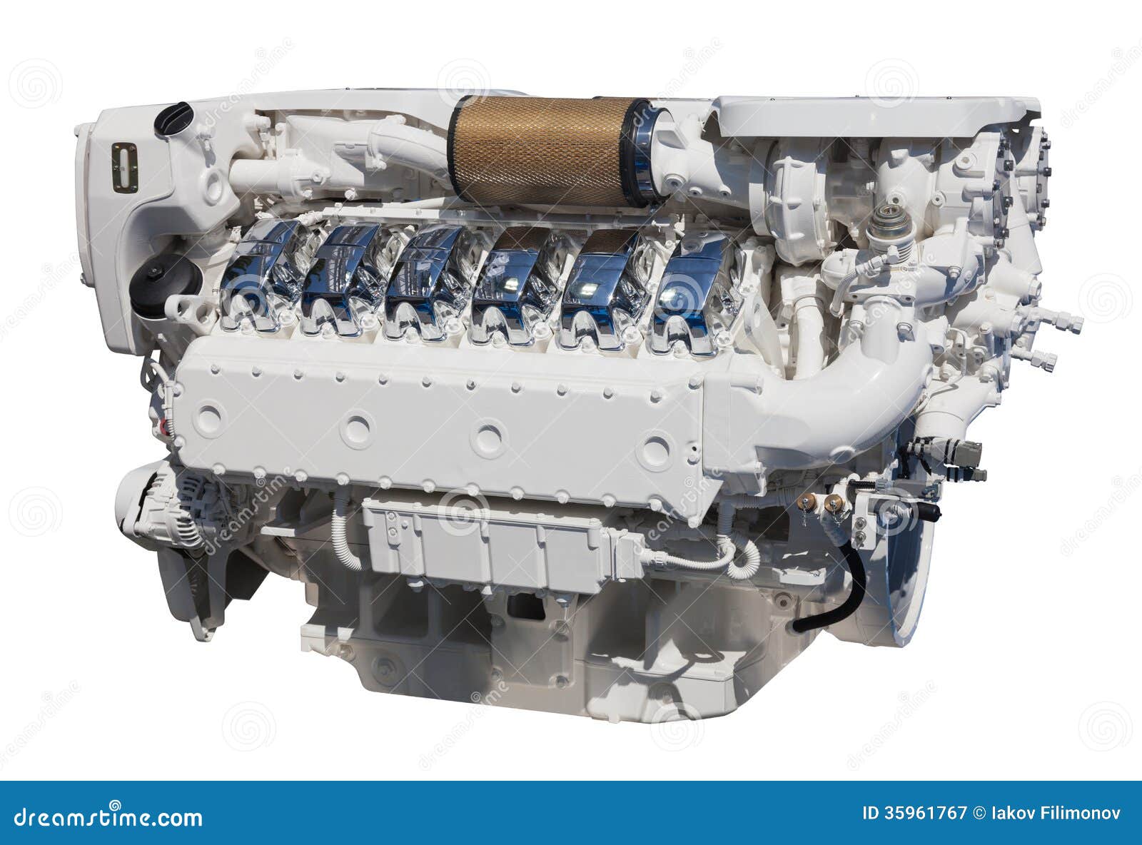 Motor Potente. Aislado Sobre Blanco Imagen de archivo - Imagen de ...