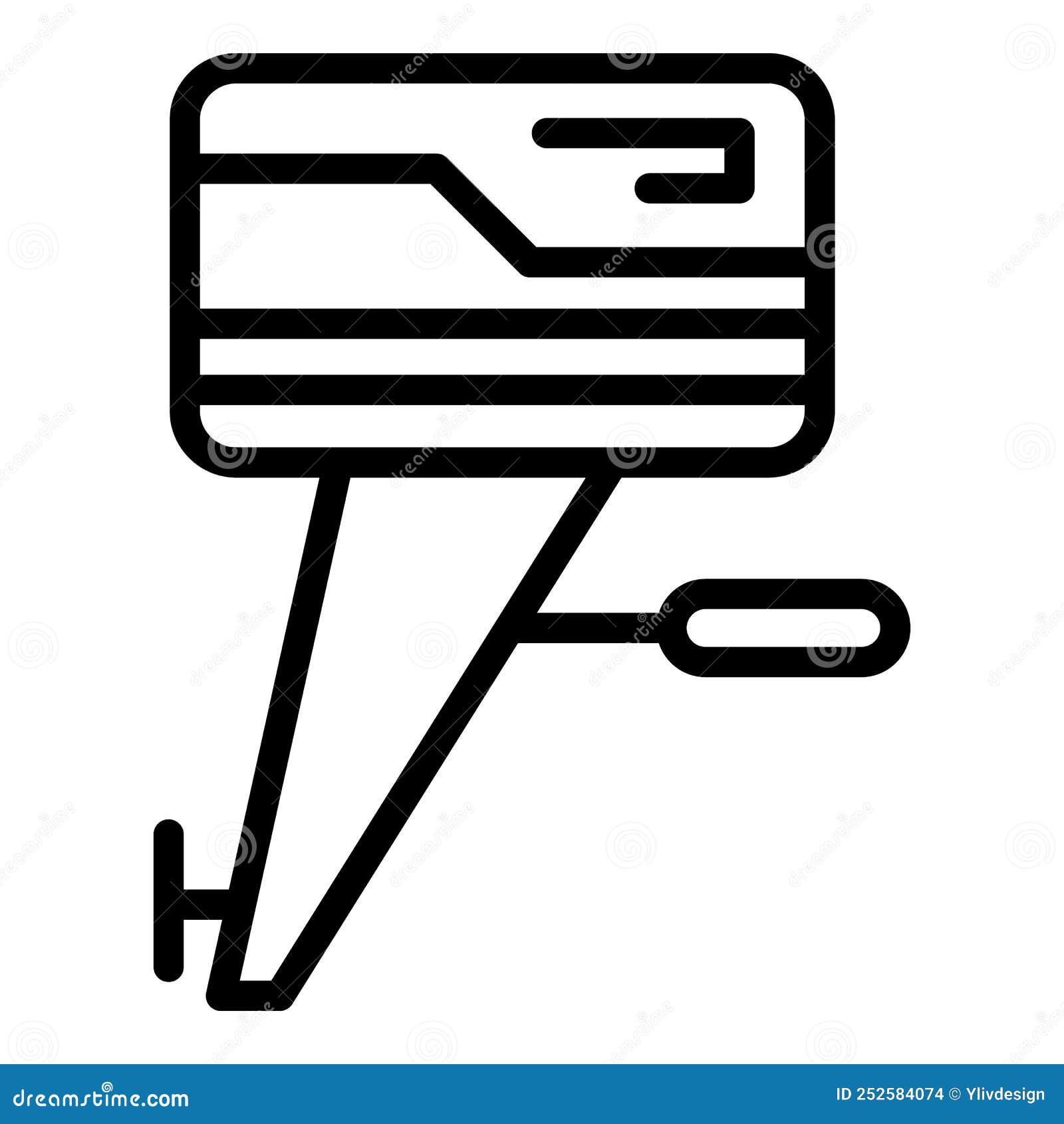 Motor Propeller Icon Outline Vector. Boat Engine Stock Vector ...