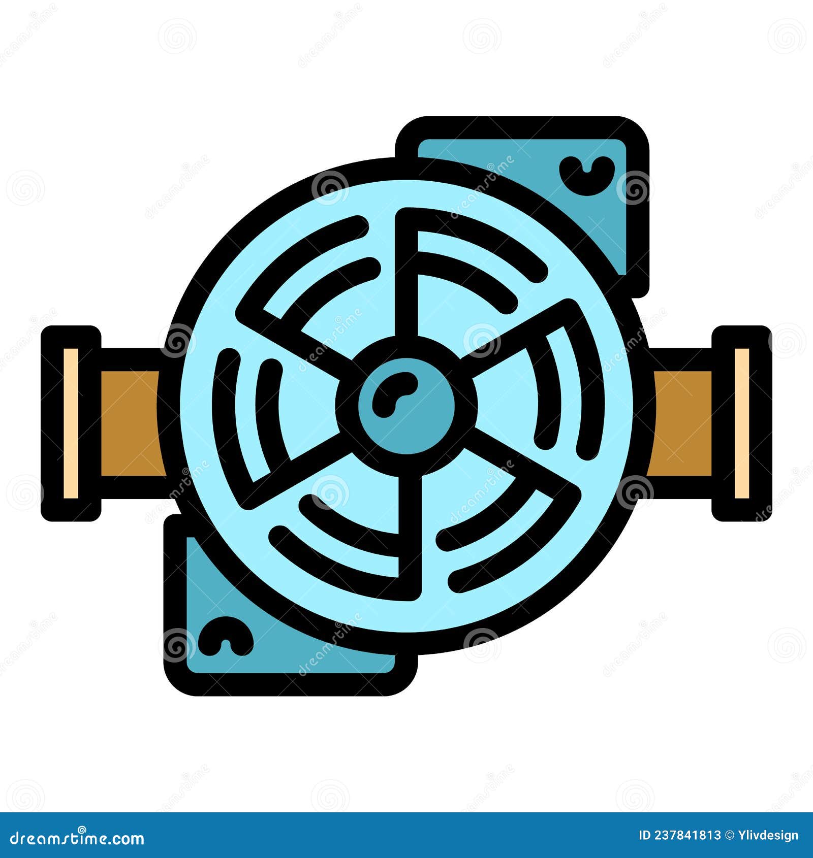 Motor Pump Icon Color Outline Vector Stock Illustration - Illustration ...