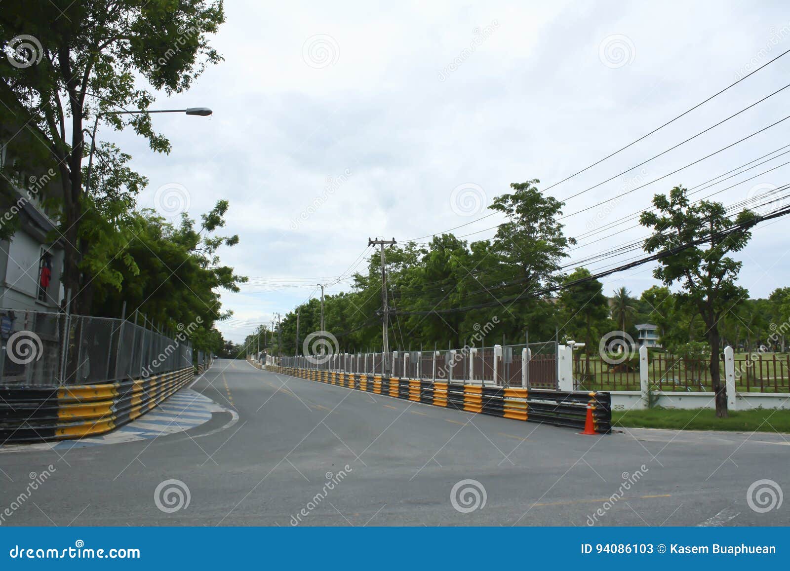 Motor Race Track in City stock image. Image of speed - 94086103