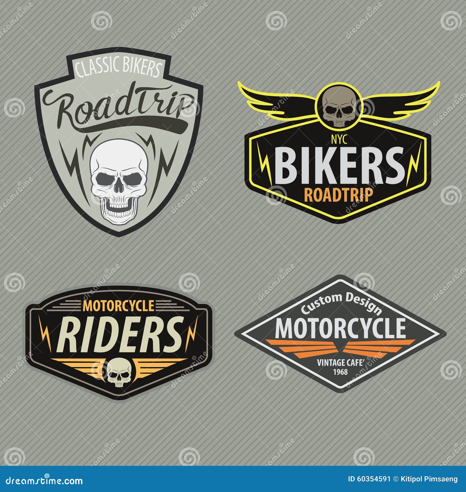 Motor Racing Emblem Set,sticker,arms, Illustration Stock Vector ...