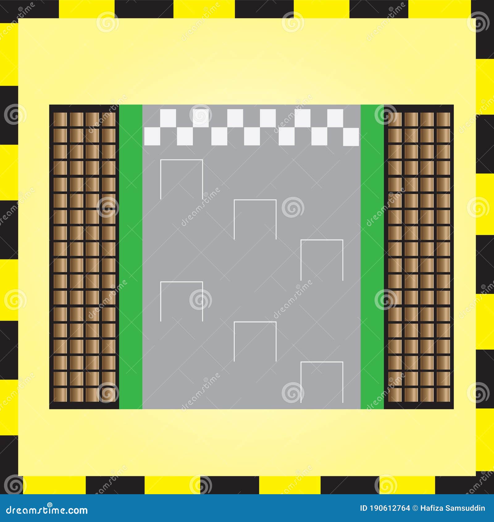 Racing Stadium At Night. Many Spotlights With Lens Flare. Stars And ...