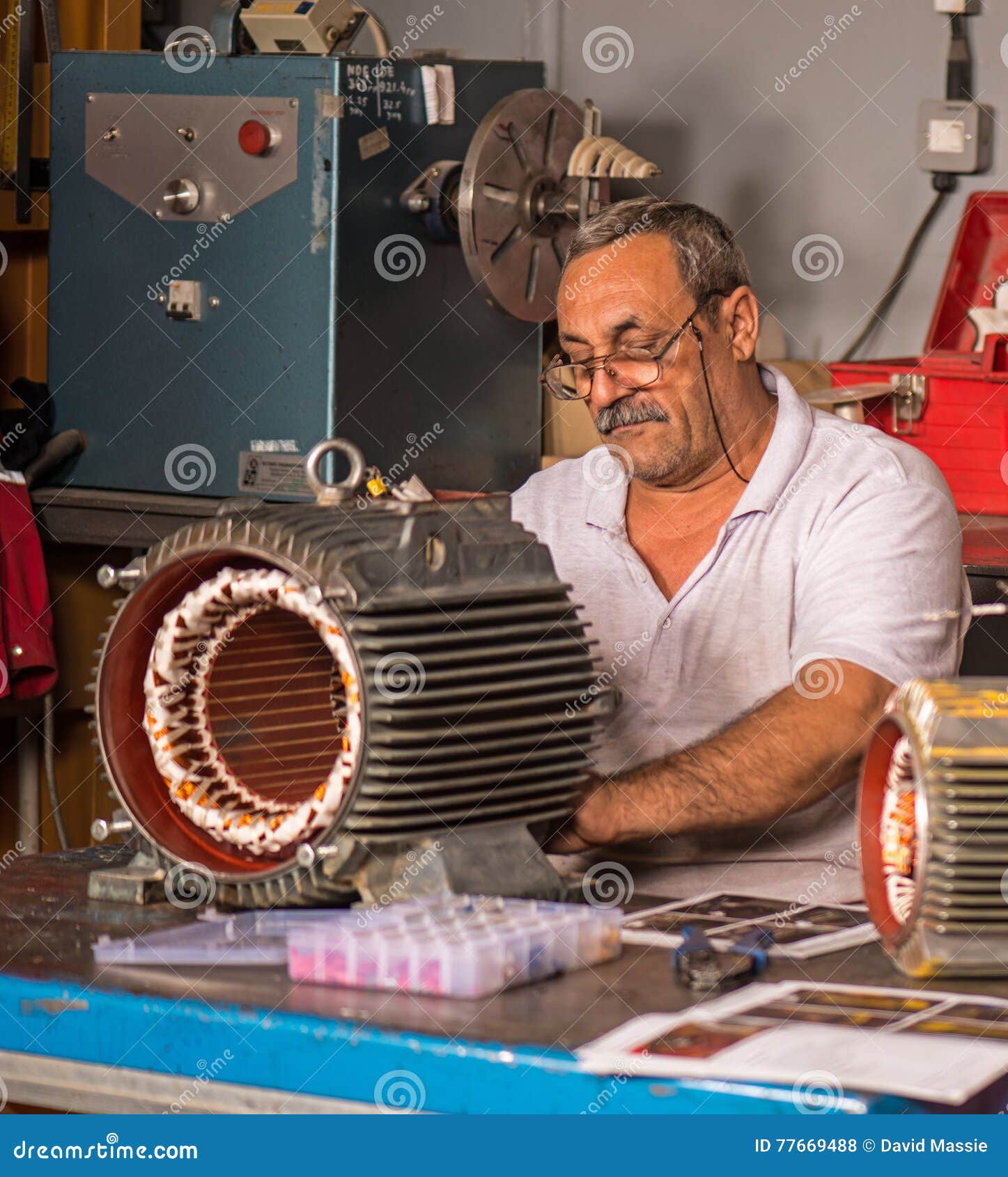 Motor Repair stock photo. Image of engineer, compex, windings - 77669488