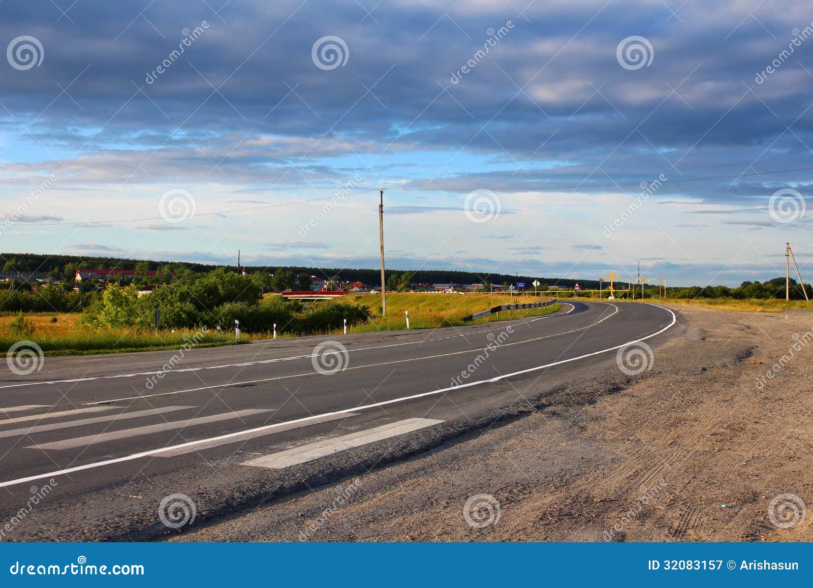 Motor road stock image. Image of fields, landscape, meadows - 32083157
