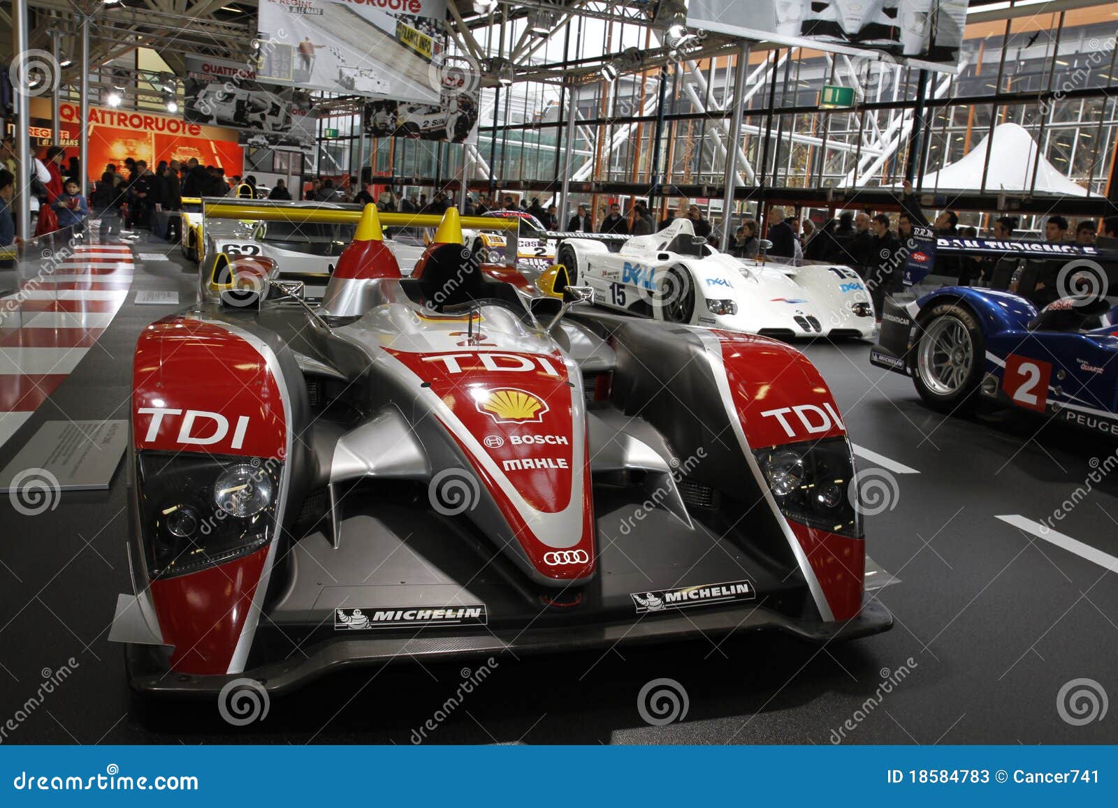 Audi Racer in the Bologna Motor Show Editorial Stock Photo - Image of ...