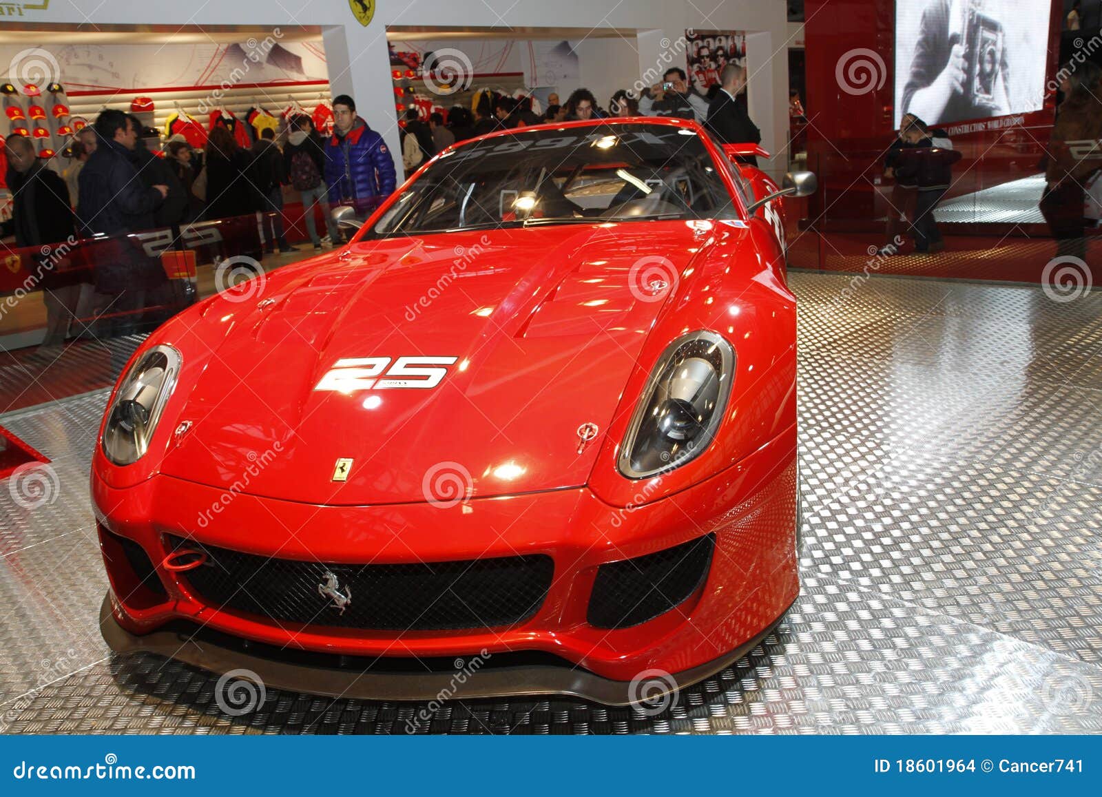 Red Ferrari racing car editorial stock image. Image of fast - 18601964