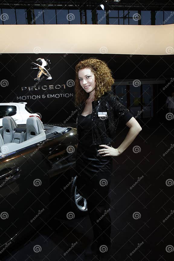 Peugeot Car Hostess in Bologna Motor Show Editorial Stock Image - Image ...