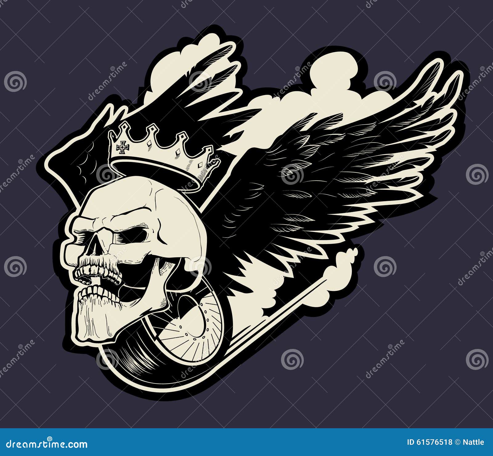 Motor Skull Logo Vector Illustration | CartoonDealer.com #61576518