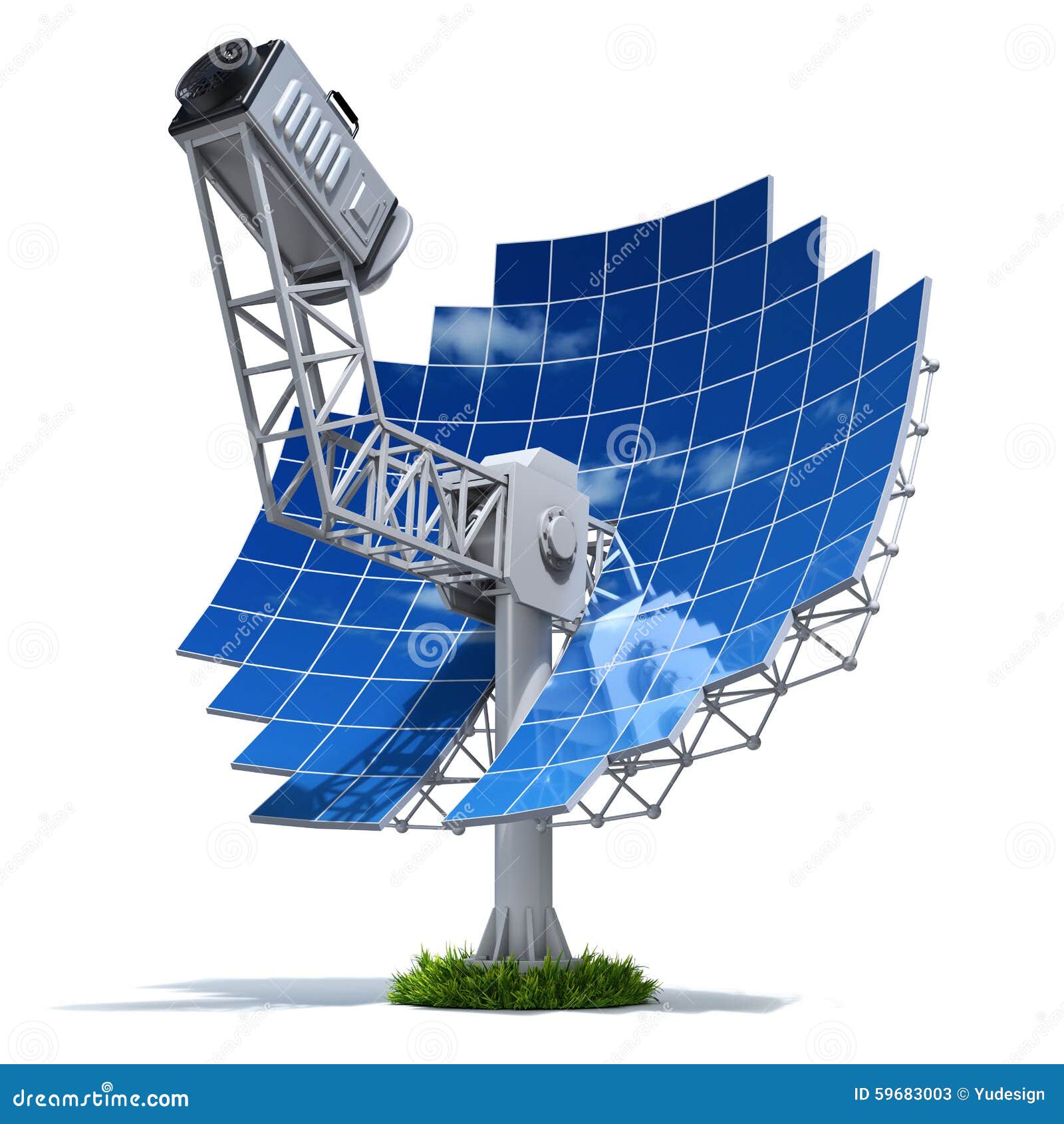 Motor solar de Stirling stock de ilustración. Ilustración de plato ...