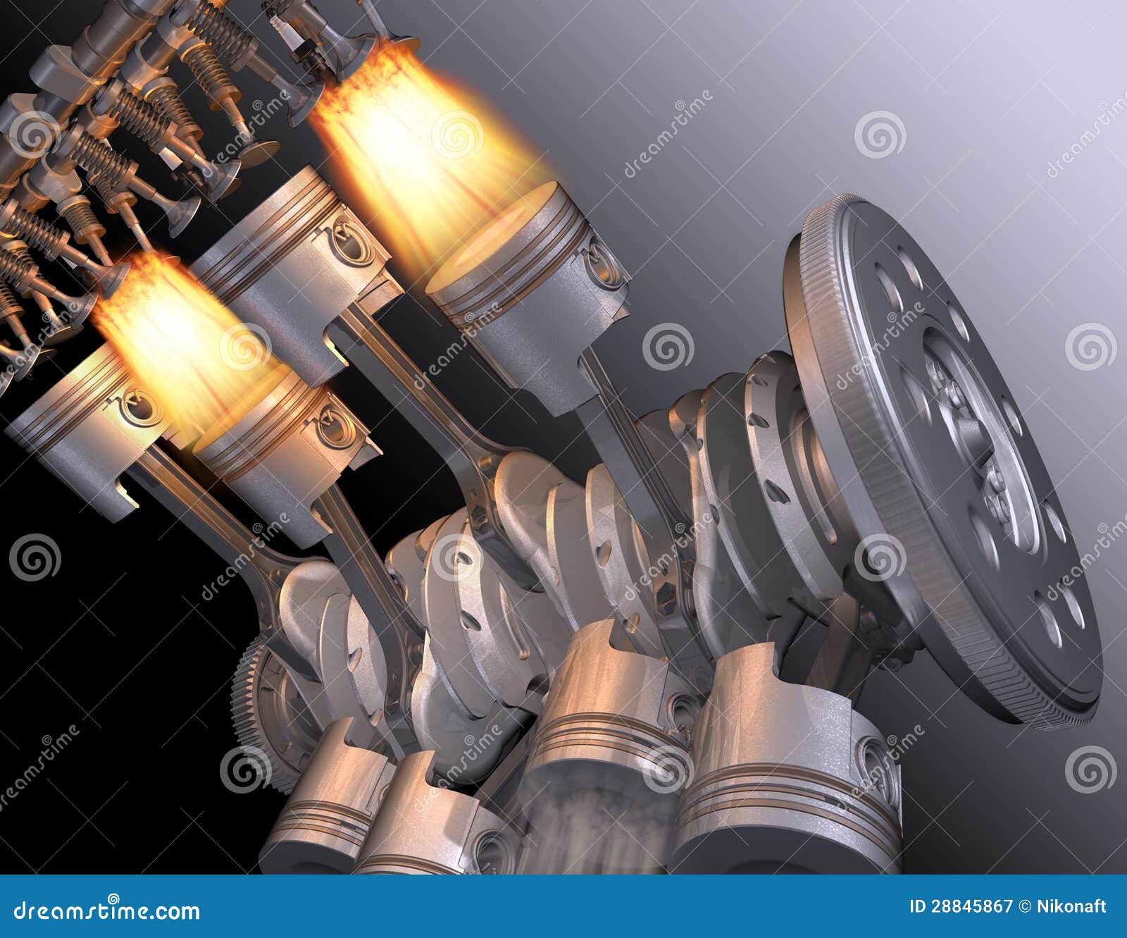 Piston And Conrod. 3d Stock Image | CartoonDealer.com #24428341