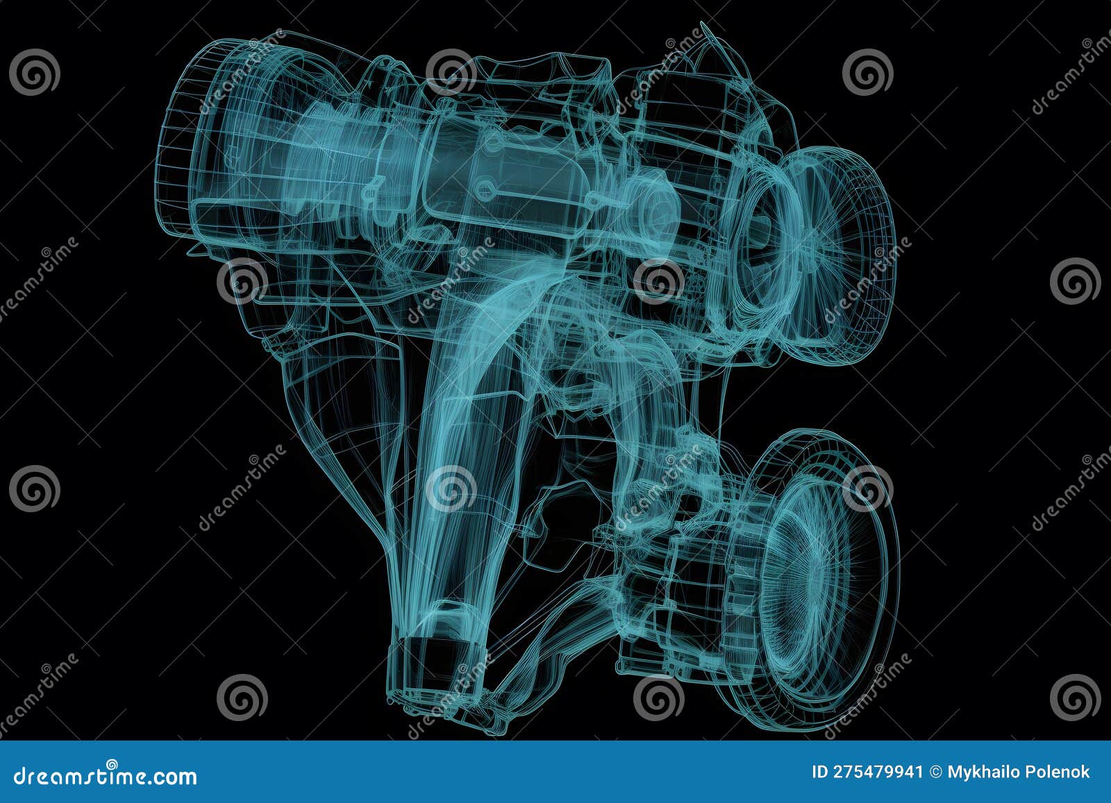 Motor Visualization Digital. Neural Network AI Generated Stock ...