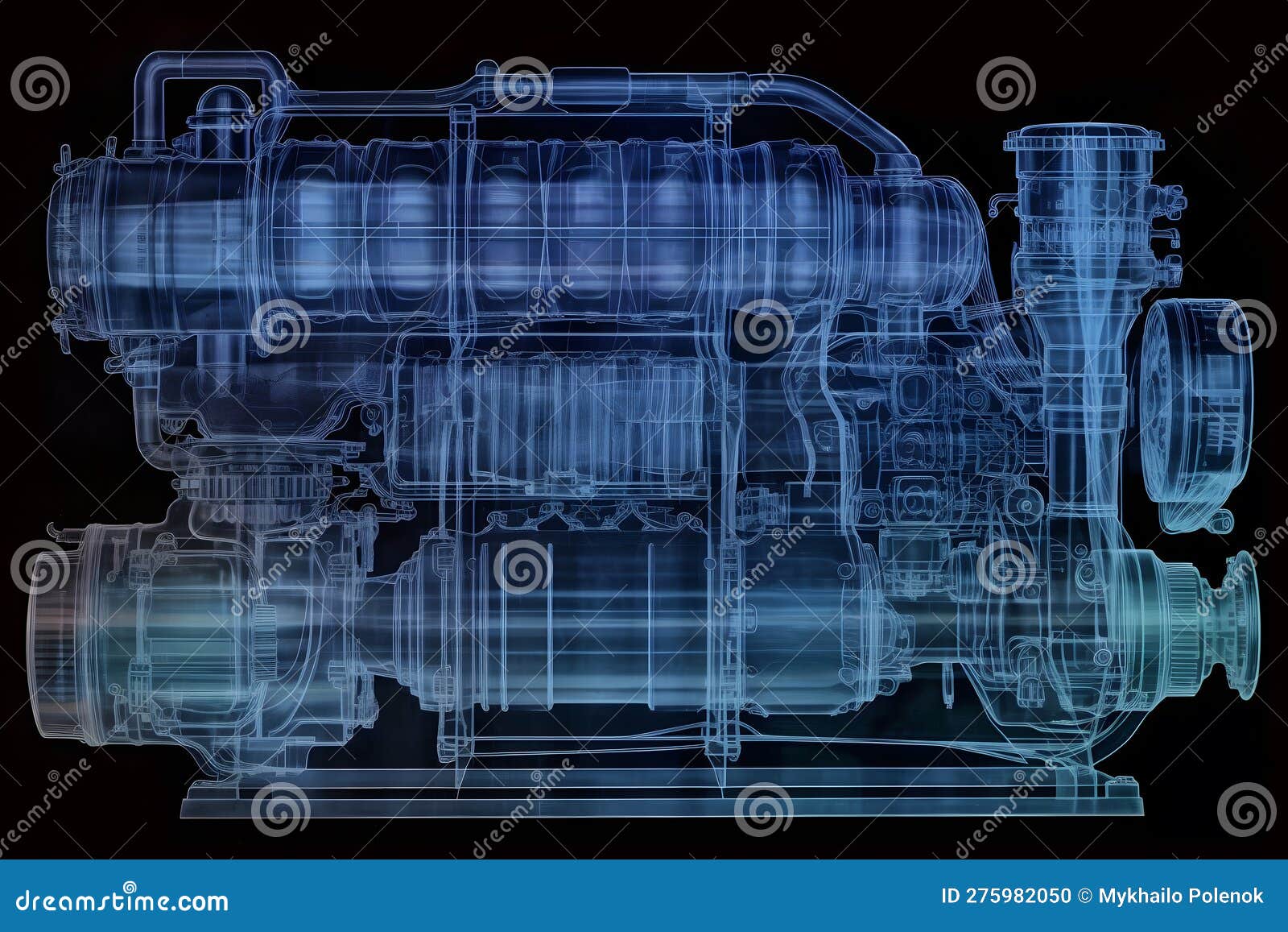 Motor Visualization Digital. Neural Network AI Generated Stock ...