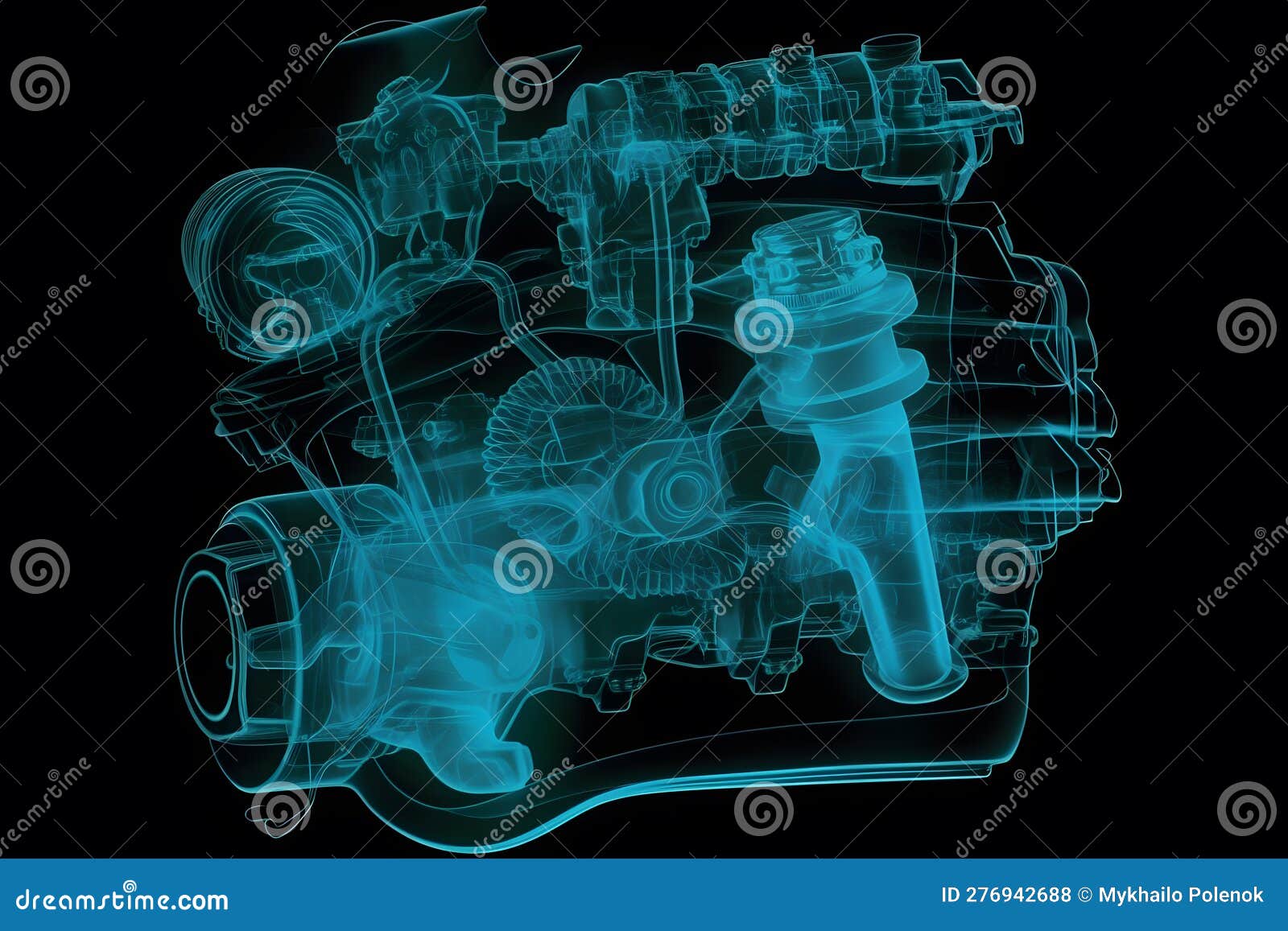 Motor Visualization Digital. Neural Network AI Generated Stock ...