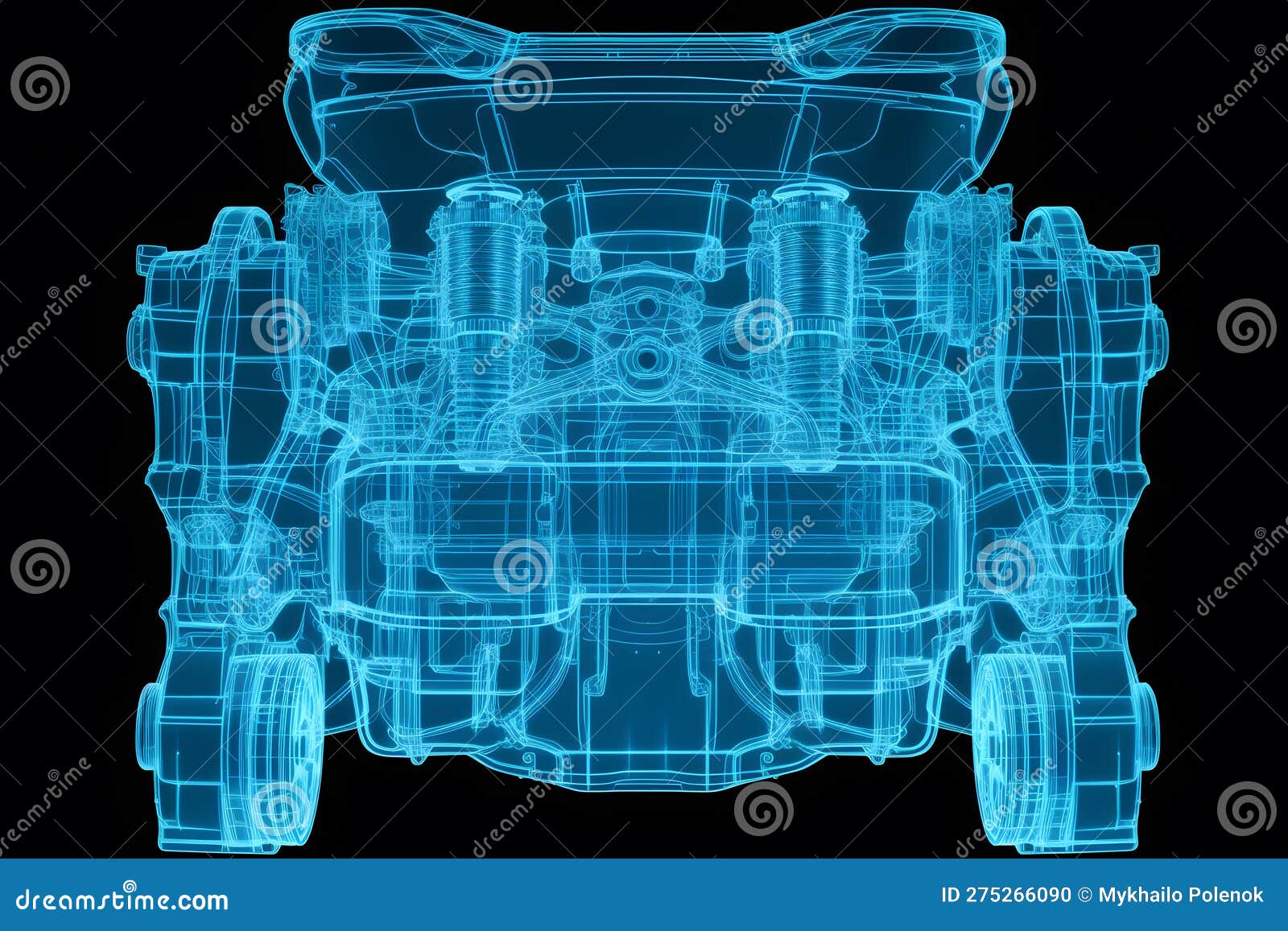 Motor Visualization Digital. Neural Network AI Generated Stock ...