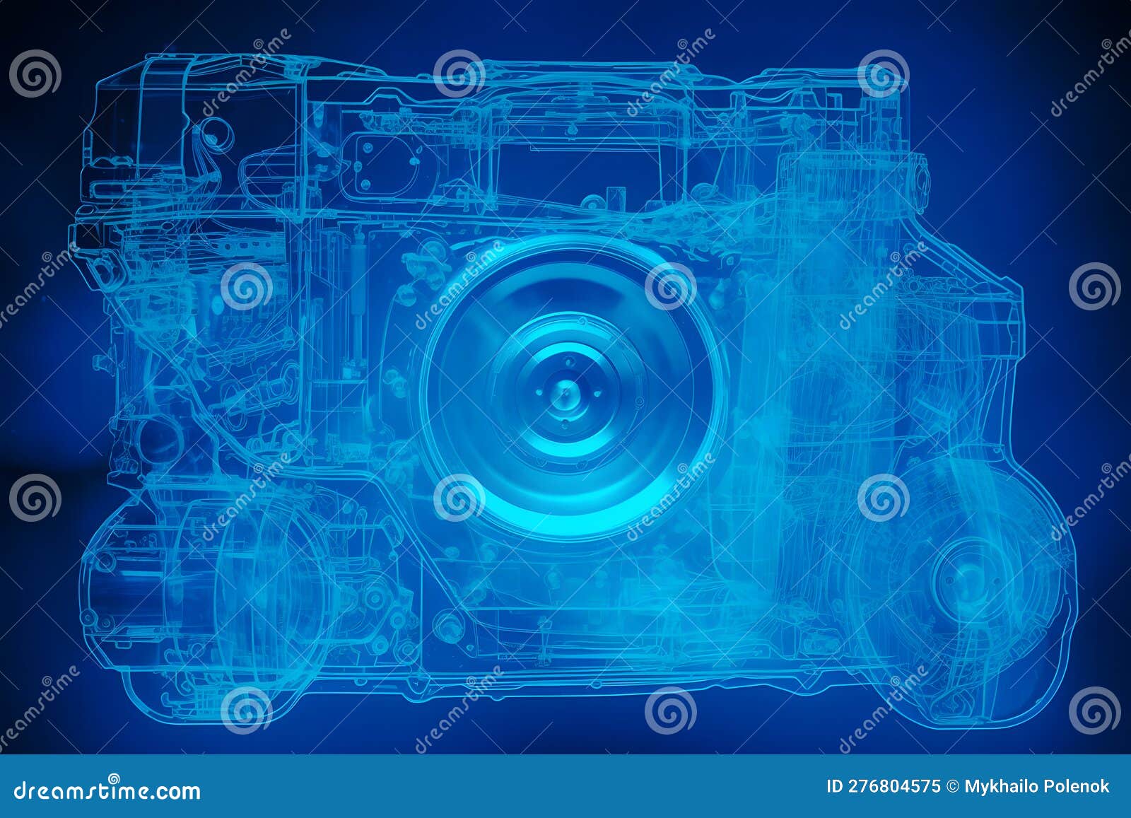 Motor Visualization Digital. Neural Network AI Generated Stock ...