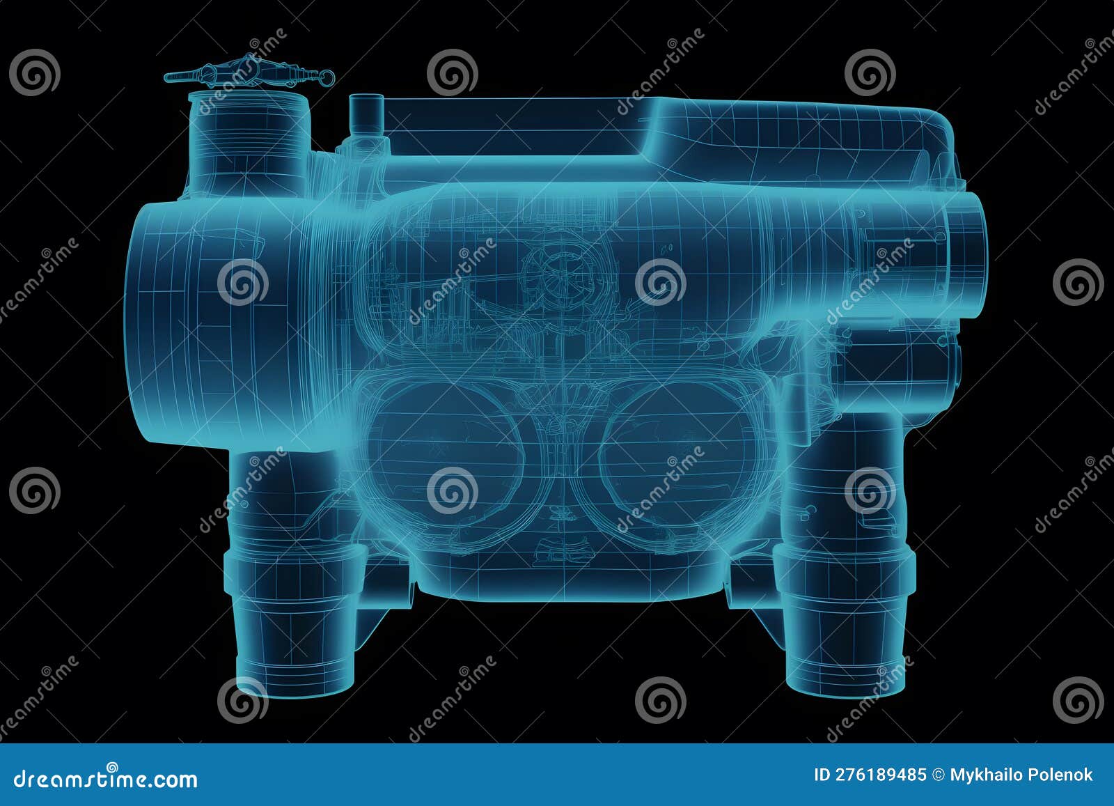 Motor Visualization Digital. Neural Network AI Generated Stock Image ...