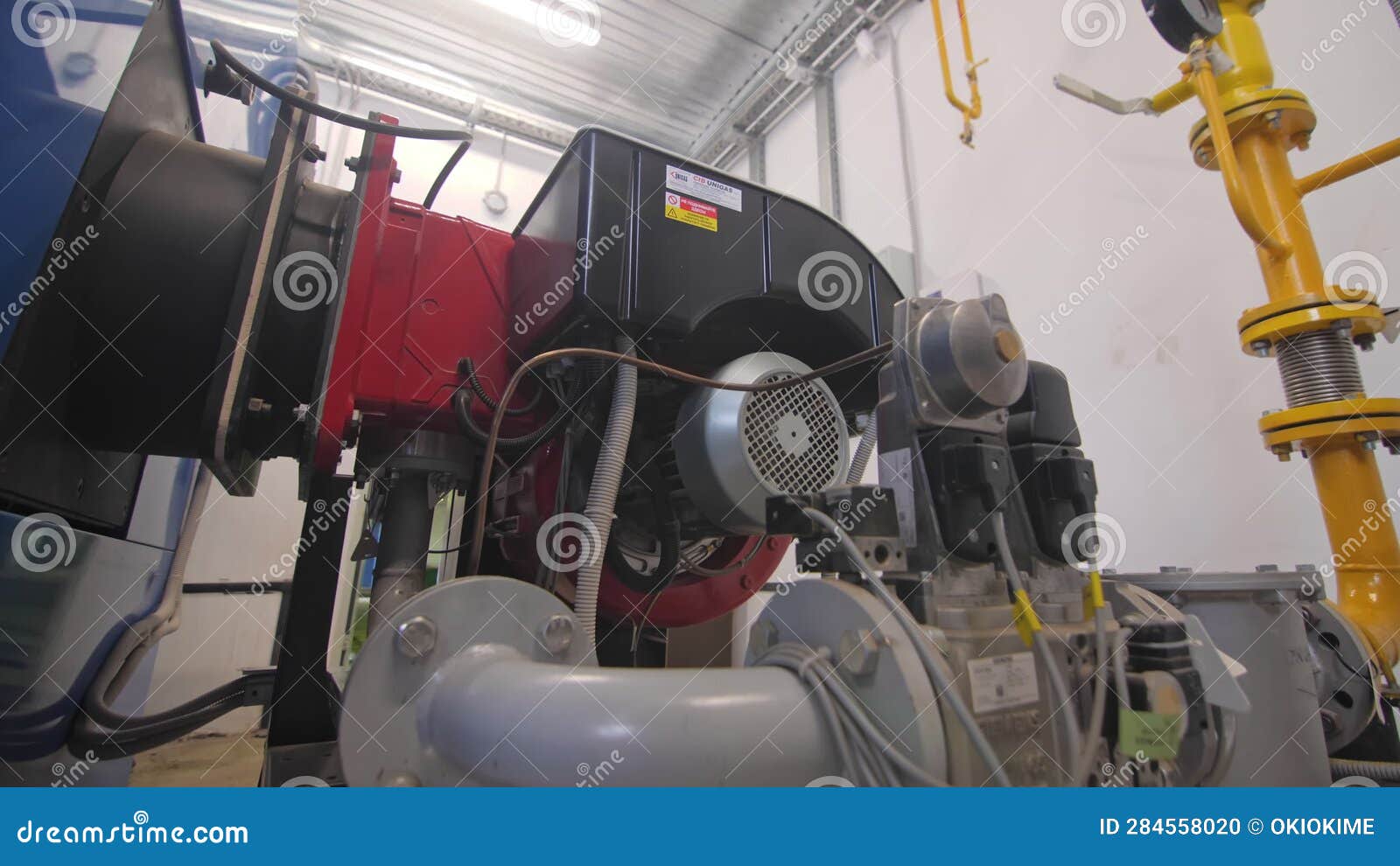 Motor for Water Cooling System in Production Workshop Stock Footage ...