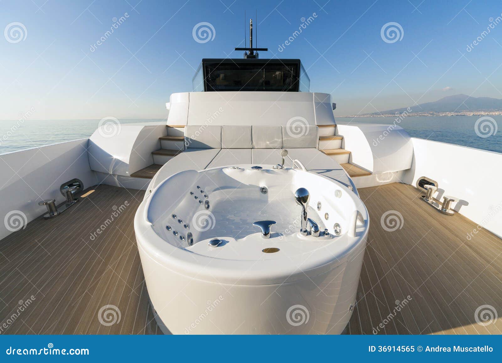 Motor Yacht, jacuzzi stock image. Image of land, yacht - 36914565