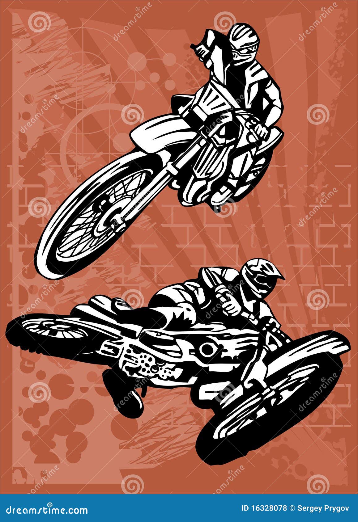 Motorbike. stock vector. Illustration of action, race - 16328078