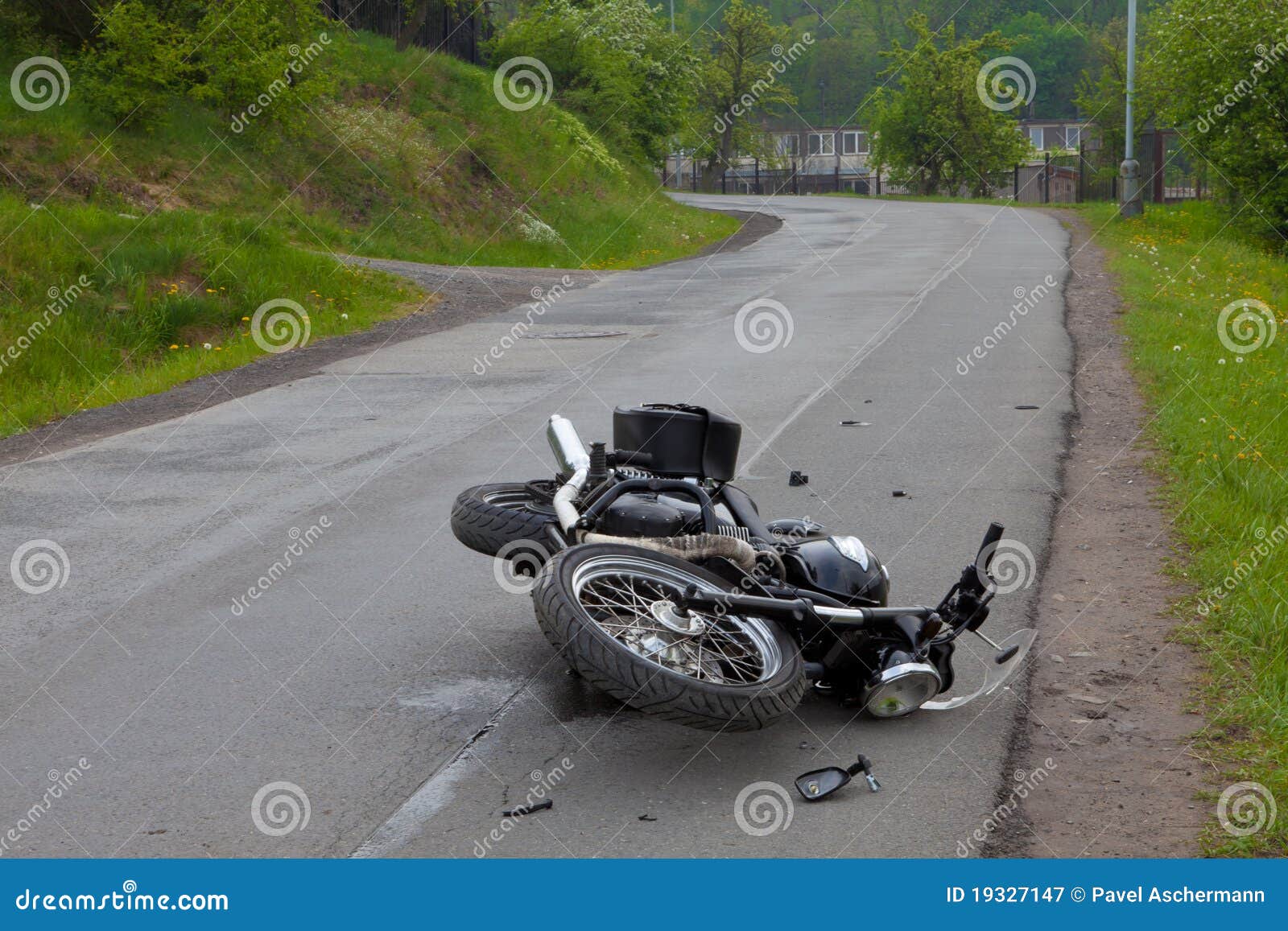 Motorbike accident stock image. Image of broke, riding - 19327147