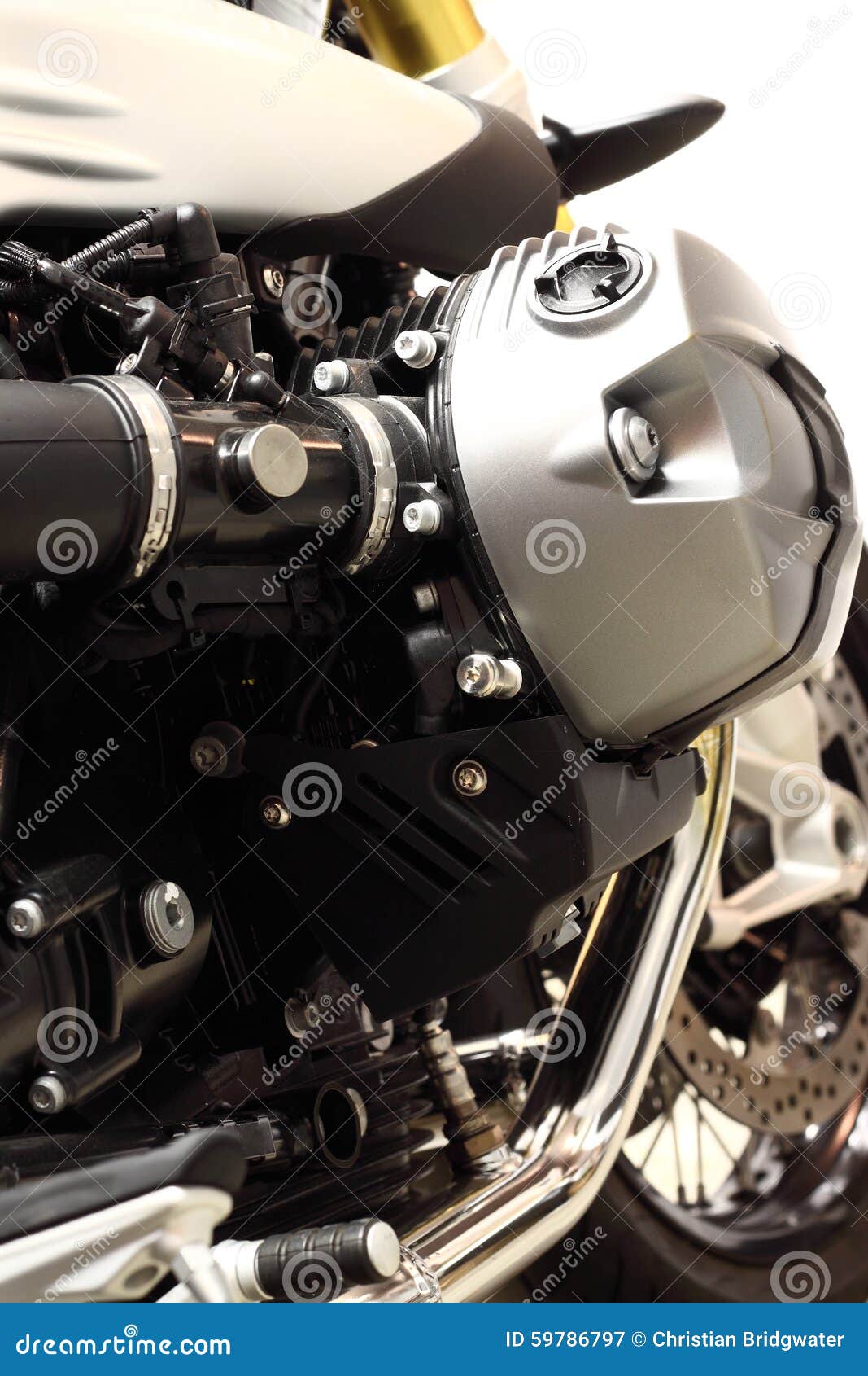 Motorbike engine a stock image. Image of travel, steel - 59786797