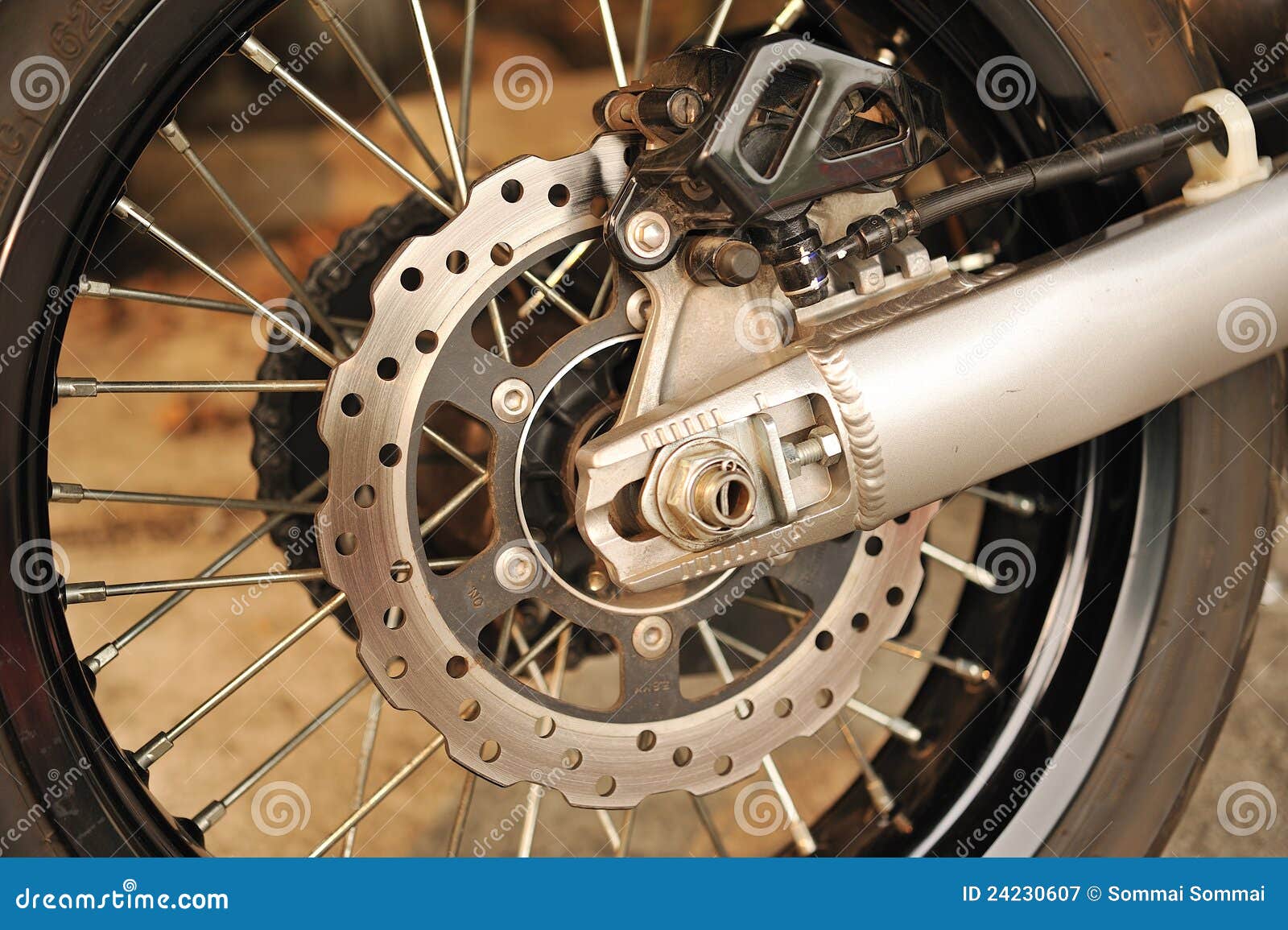 Motorbike Engine Disk Brake Stock Image - Image of fender, closeup ...