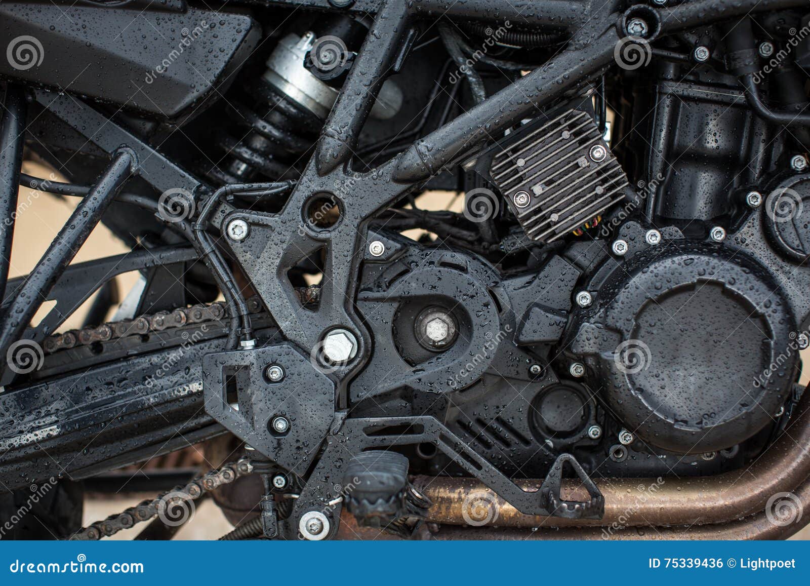 Motorbike Engine stock photo. Image of drive, automotive - 75339436