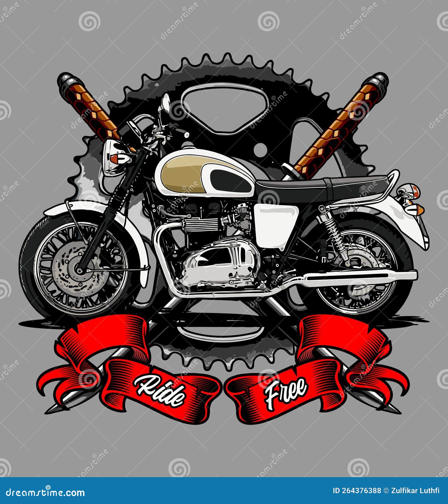 Motorbike for Graphic Design Needs Stock Vector - Illustration of ...