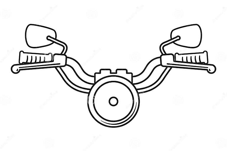 Motorbike Handlebars Vector Stock Vector - Illustration of graphic ...