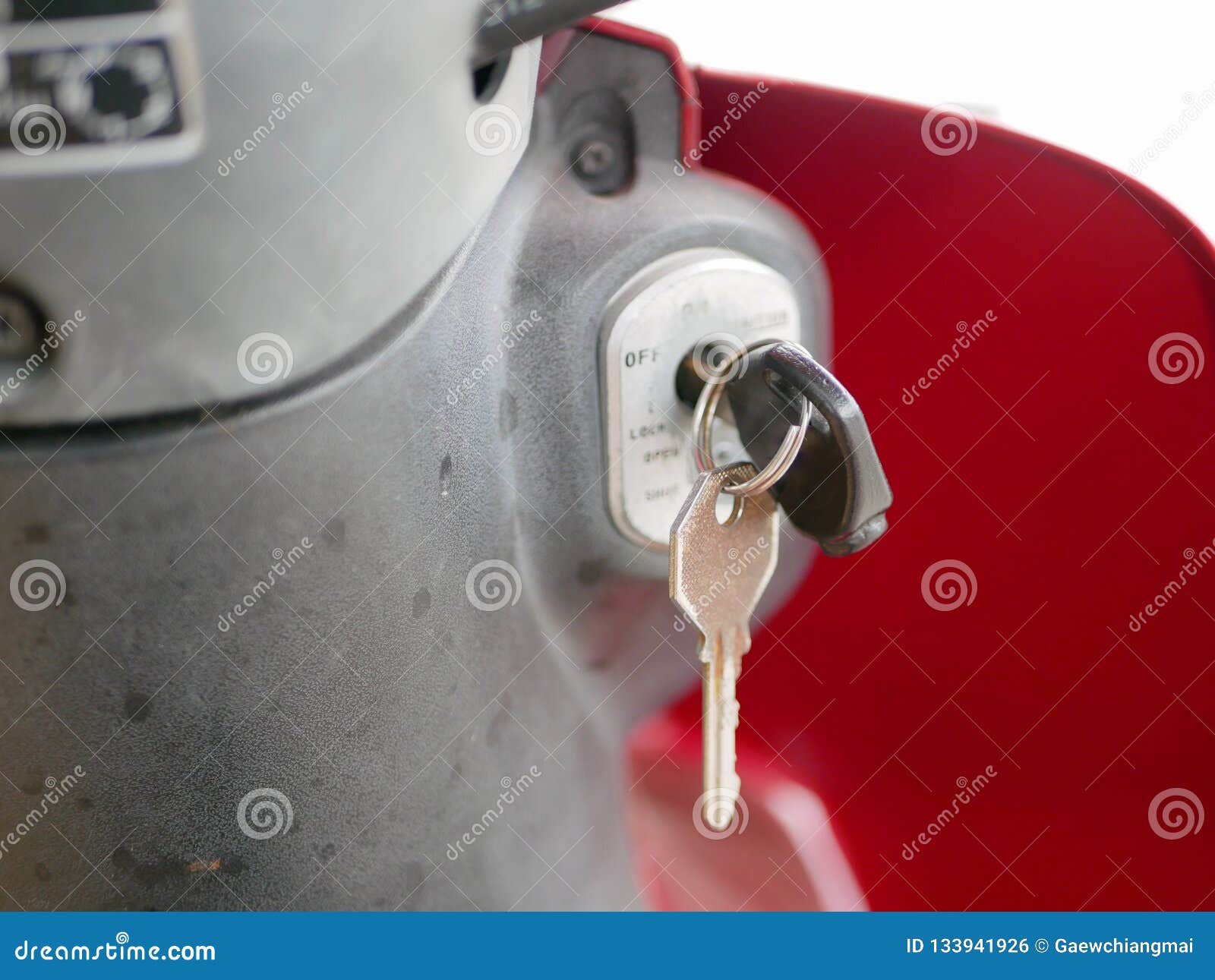 Motorbike Key in Its Ignition Keyhole Stock Photo - Image of keyhole ...