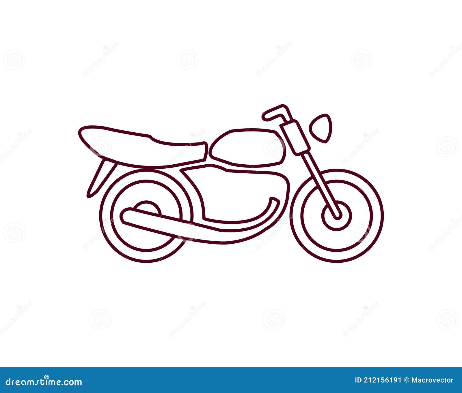 Motorbike Line Icon stock vector. Illustration of decorative - 212156191