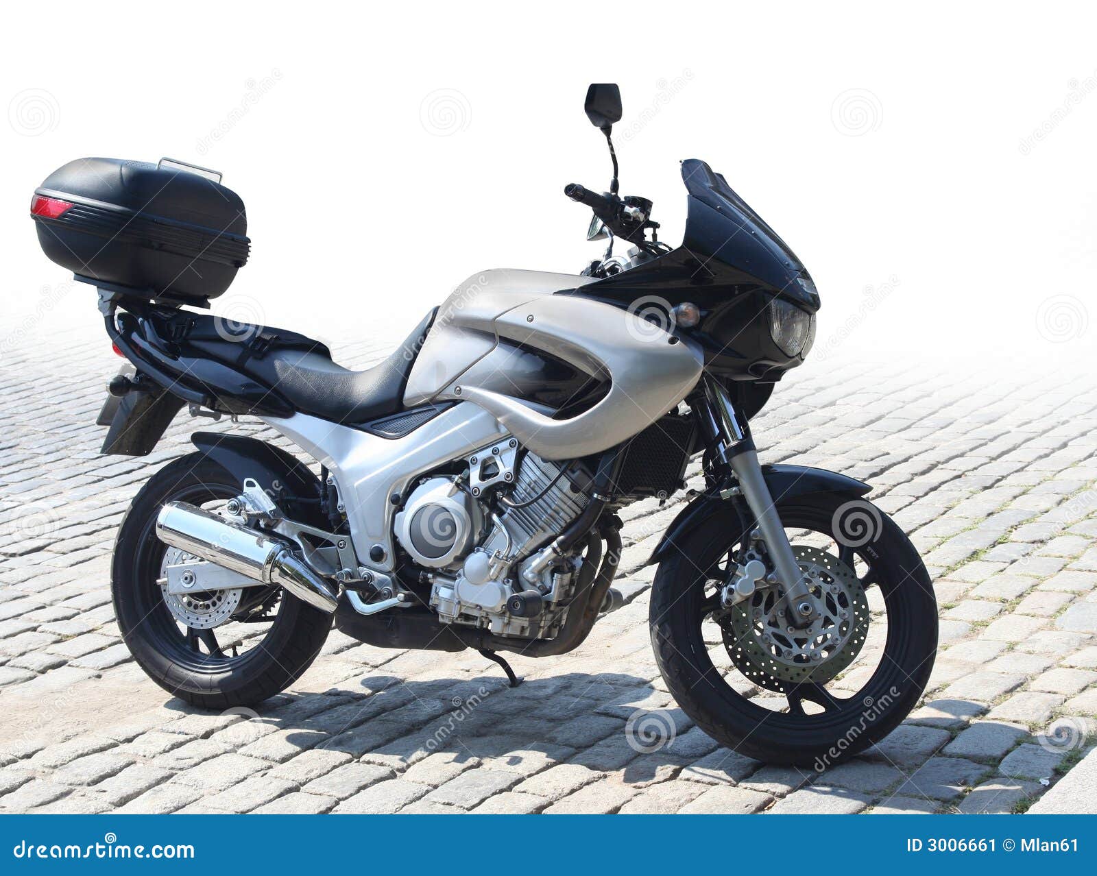 Motorbike on pavement stock image. Image of bikes, engine - 3006661
