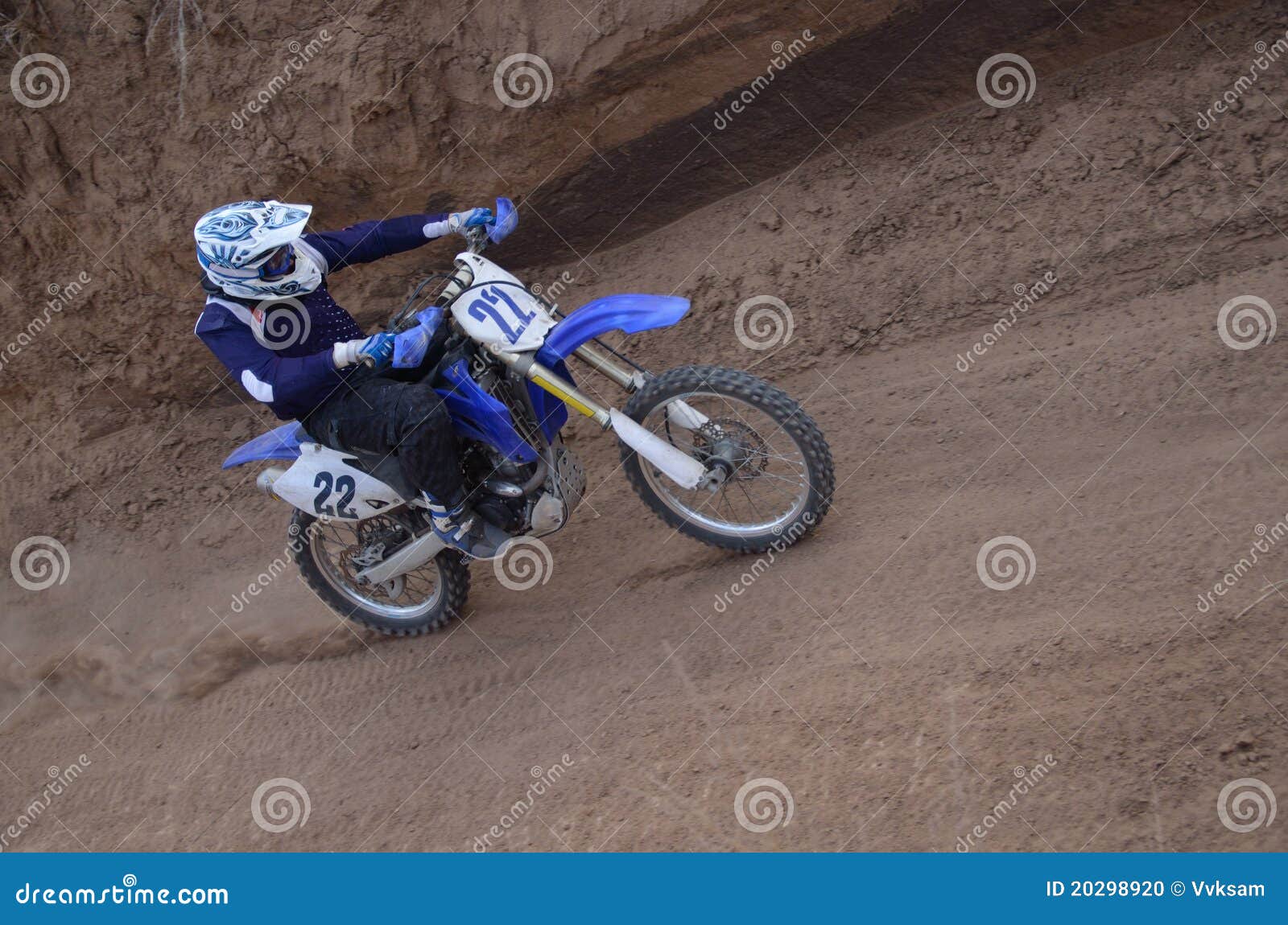 Motorbike Racing Driver Rides into a Steep Climb Stock Photo - Image of ...