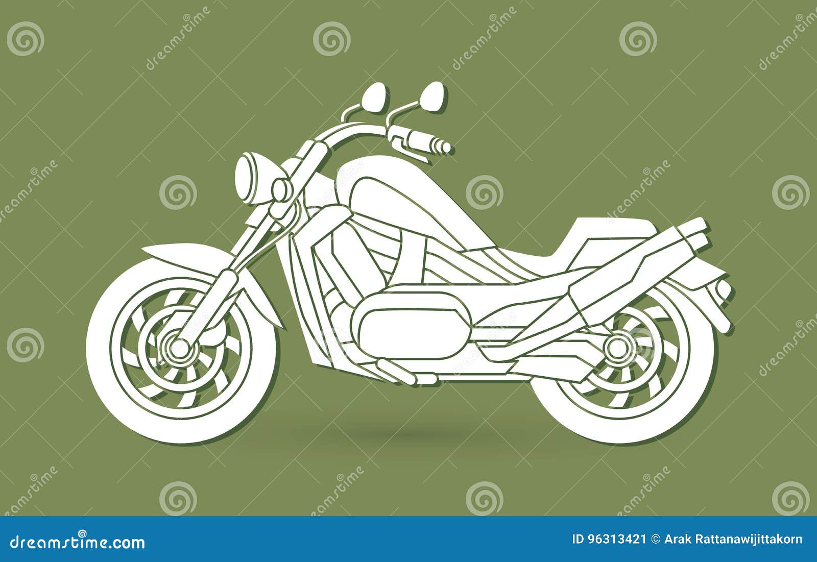 Motorbike Side View Graphic Vector Stock Vector - Illustration of ...
