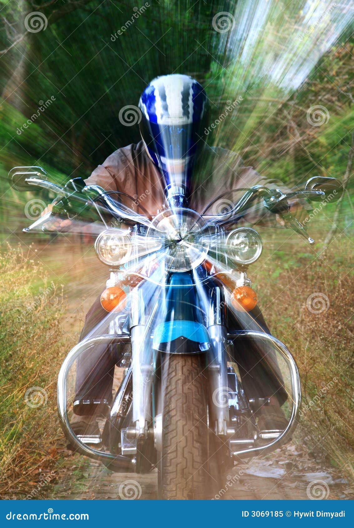 Motorbike Speeding in Frontal Stock Image - Image of race, running: 3069185