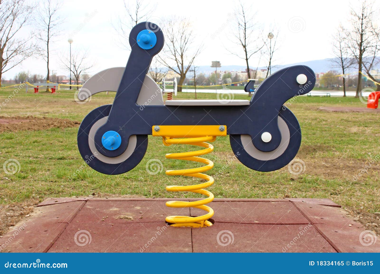 Motorbike spring toy stock image. Image of play, ridding - 18334165