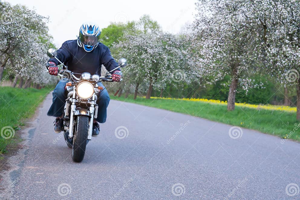 Motorbiker stock image. Image of field, green, fast, risky - 37721117
